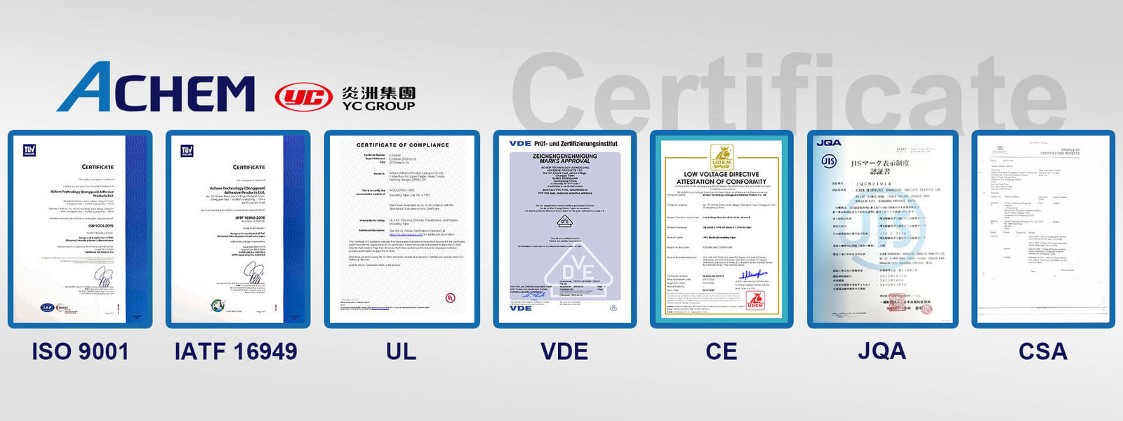 ACHEM Technology (Dongguan) Adhesive Products Ltd_PVC Tape Manufacturer